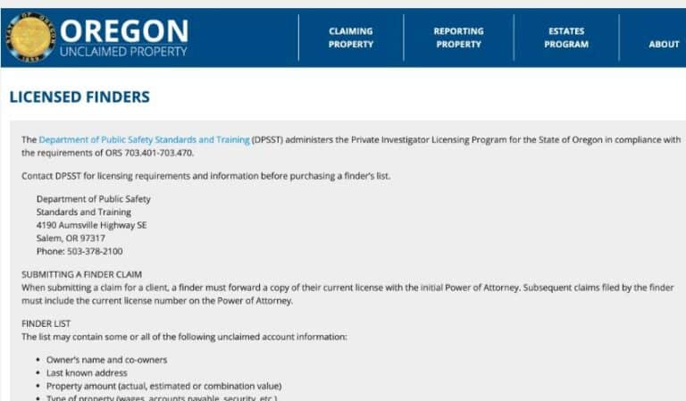 Unclaimed Money In Oregon – The Ultimate Guide - 2025 - Public Records ...