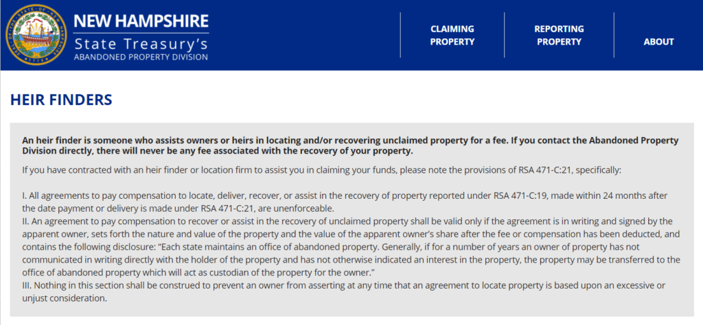 Unclaimed Money In New Hampshire – The Ultimate Guide - 2024 - Public ...