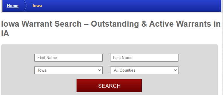 Free Iowa Warrant Search - Enter A Name To View Anyone
